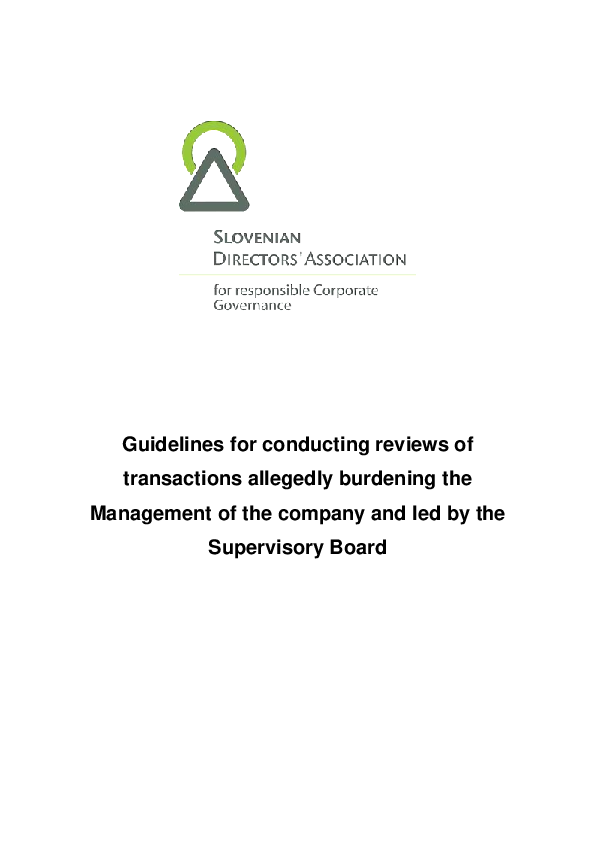 Guidelines for Conducting Reviews of Transactions Allegedly Burdening ...