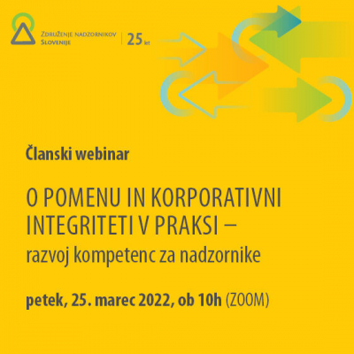 O pomenu in korporativni integriteti v praksi - razvoj kompetenc za ...